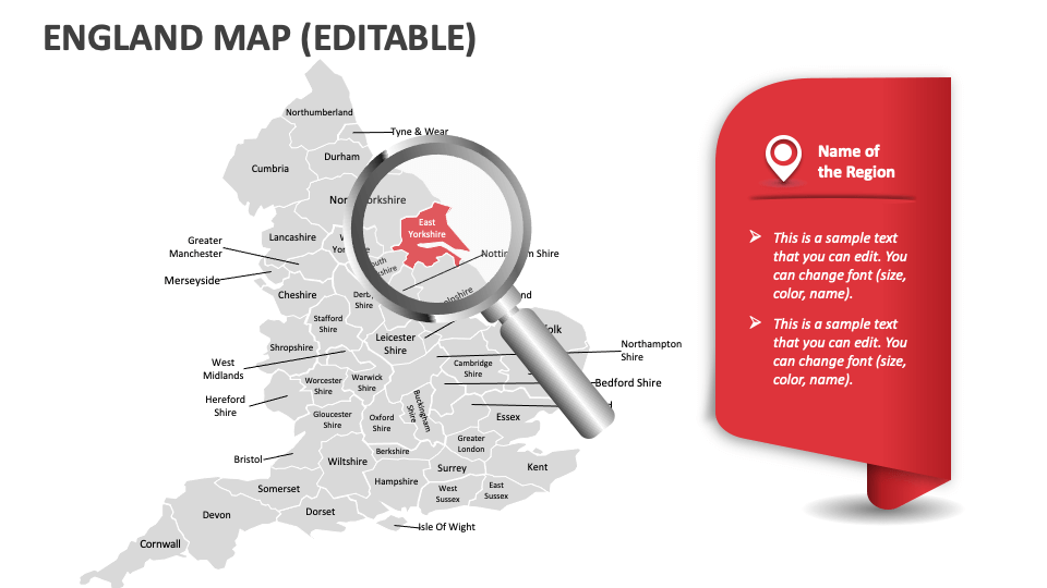 England Map PowerPoint Presentation Slides - PPT Template