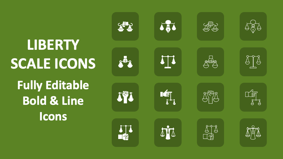 Liberty Scale Icons for PowerPoint and Google Slides - PPT Slides