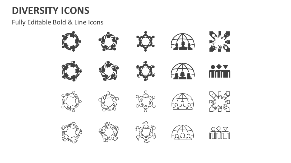 Diversity Icons PowerPoint Presentation Slides - PPT Template