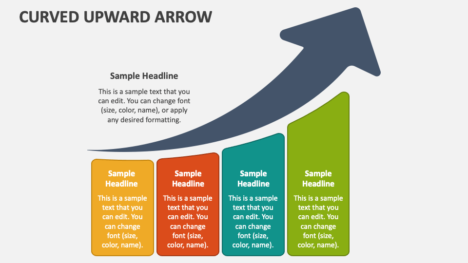 Curved Upward Arrow PowerPoint and Google Slides Template - PPT Slides