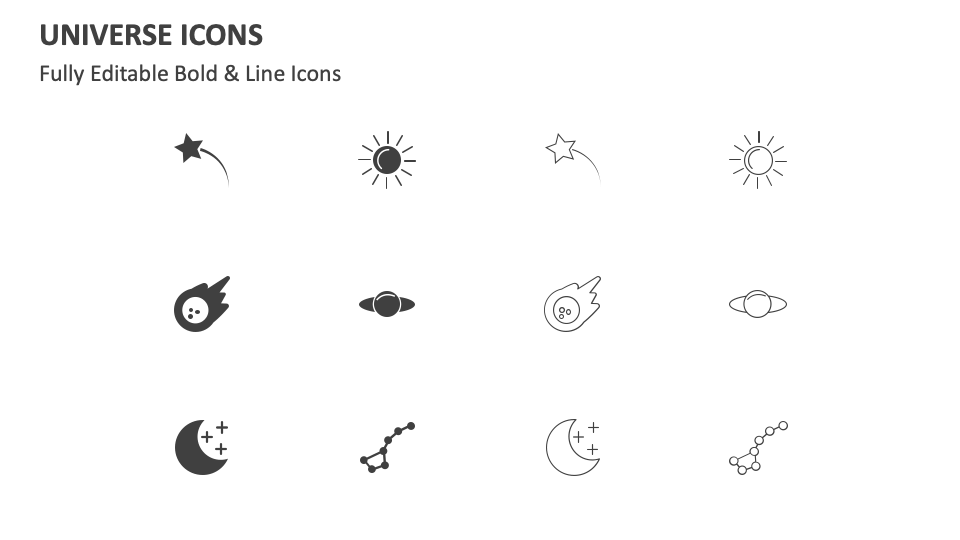 Universe Icons for PowerPoint and Google Slides - PPT Slides