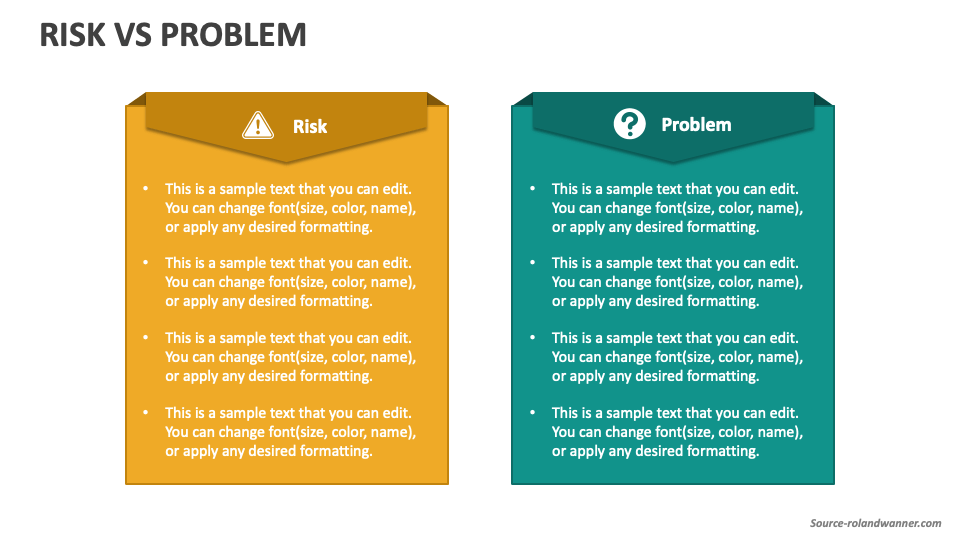 Risk Vs Problem PowerPoint and Google Slides Template - PPT Slides