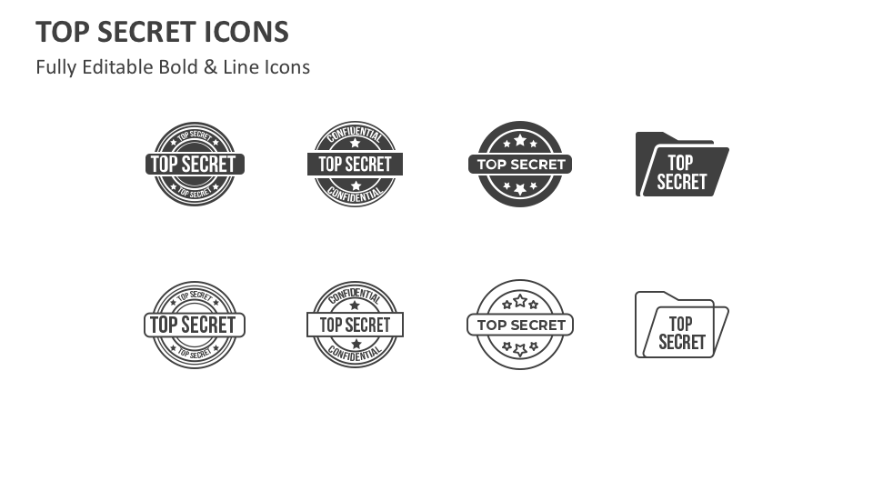 Top Secret Icons PowerPoint Presentation Slides - PPT Template