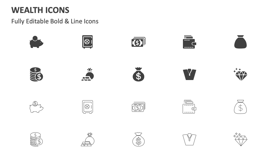Wealth Icons for PowerPoint and Google Slides - PPT Slides