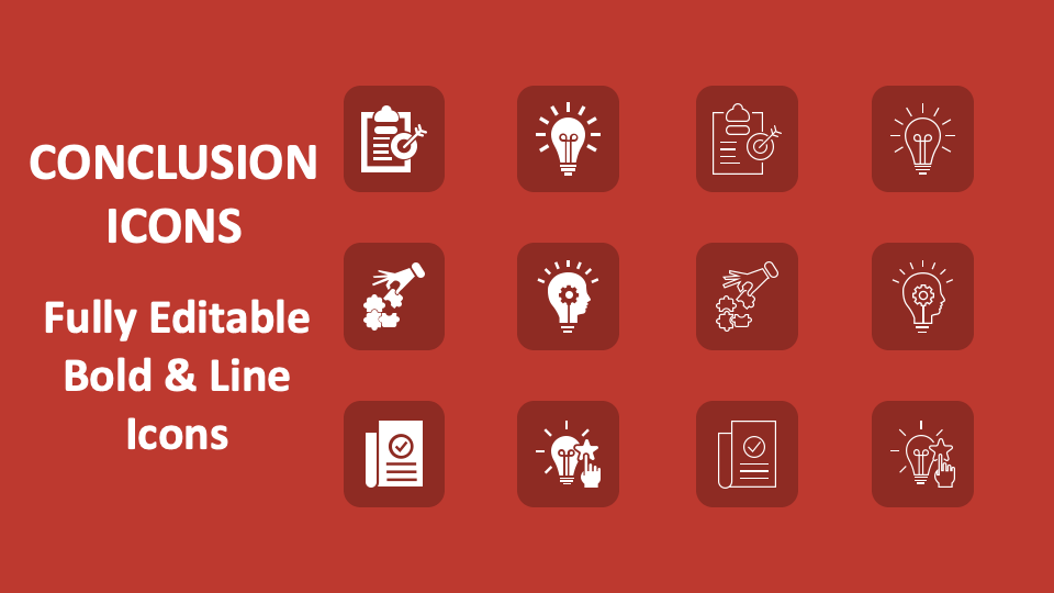 Conclusion Icons for PowerPoint and Google Slides - PPT Slides