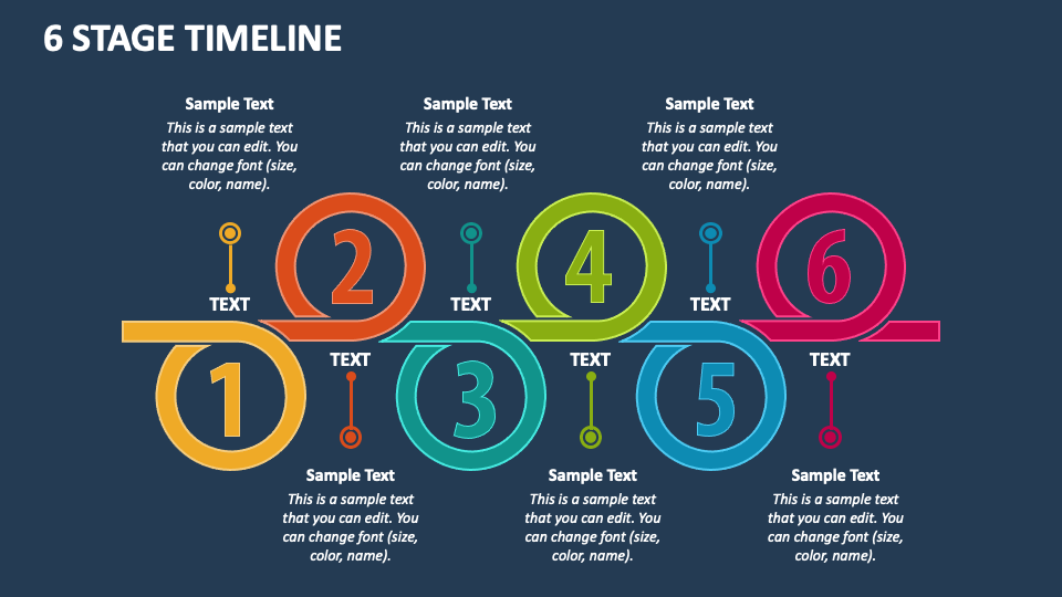 Free 6 Stage Timeline PowerPoint Presentation Slides - PPT Template