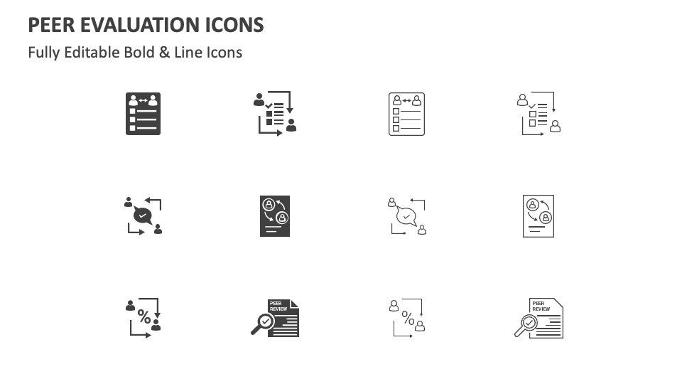 Peer Evaluation Icons for PowerPoint and Google Slides - PPT Slides
