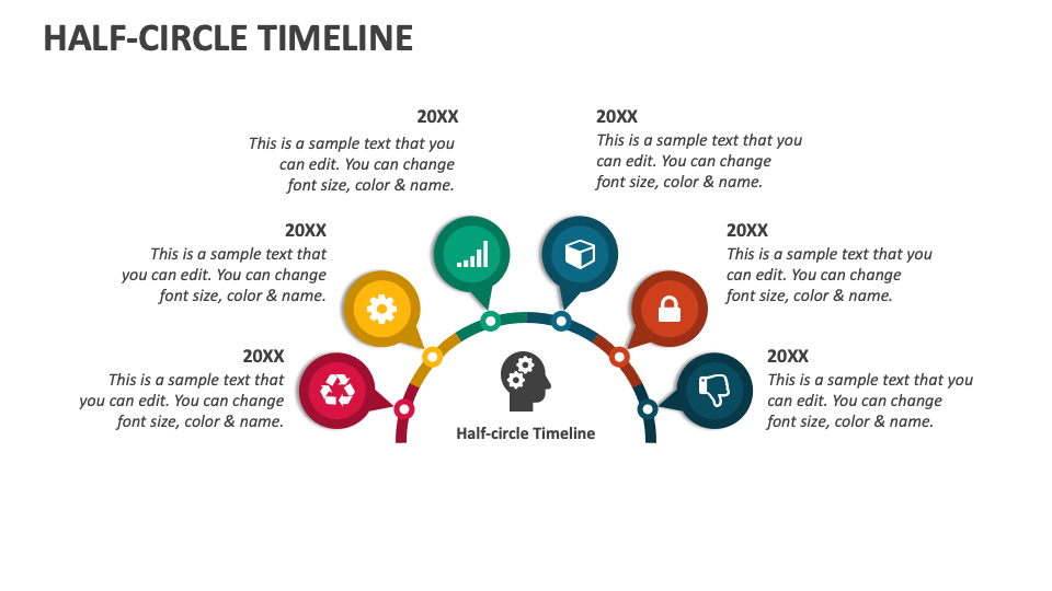 Half-Circle Timeline PowerPoint and Google Slides Template - PPT Slides