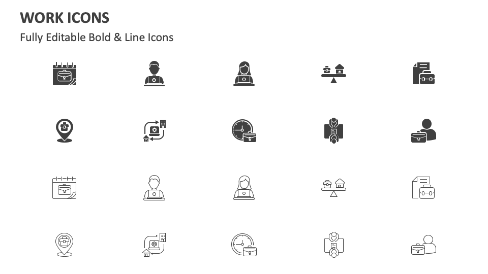 Work Icons for PowerPoint and Google Slides - PPT Slides
