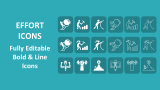 Effort Icons PowerPoint Presentation Slides - PPT Template