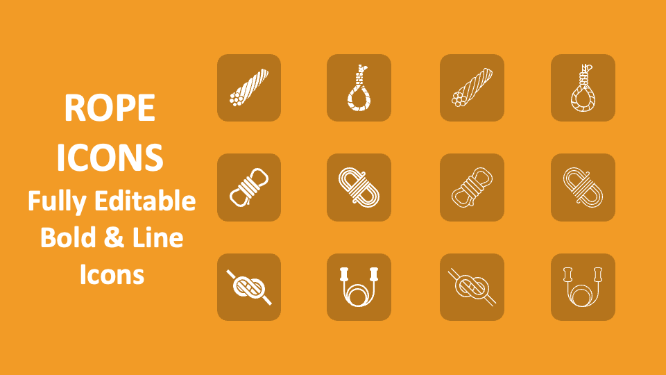 Rope Icons for PowerPoint and Google Slides - PPT Slides