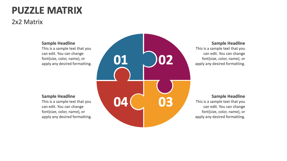 Puzzle Matrix PowerPoint Presentation Slides - PPT Template