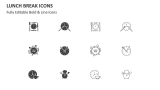 Lunch Break Icons for PowerPoint and Google Slides - PPT Slides