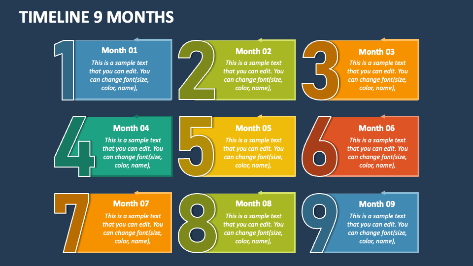 Timeline 9 Months PowerPoint Presentation Slides - PPT Template