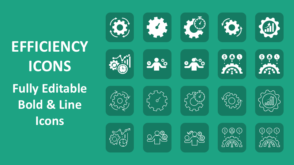 Efficiency Icons PowerPoint Presentation Slides - PPT Template