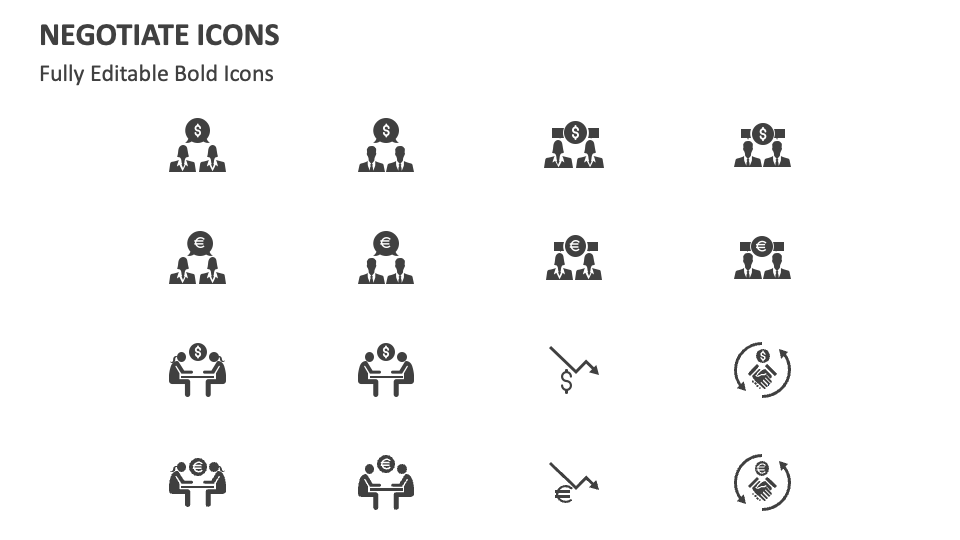 Negotiate Icons for PowerPoint and Google Slides - PPT Slides