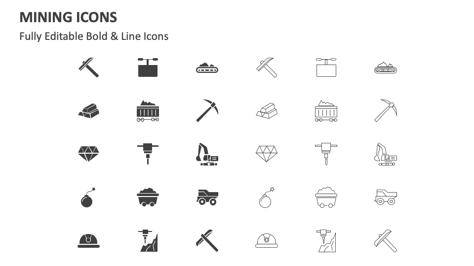 Mining Icons for PowerPoint and Google Slides - PPT Slides