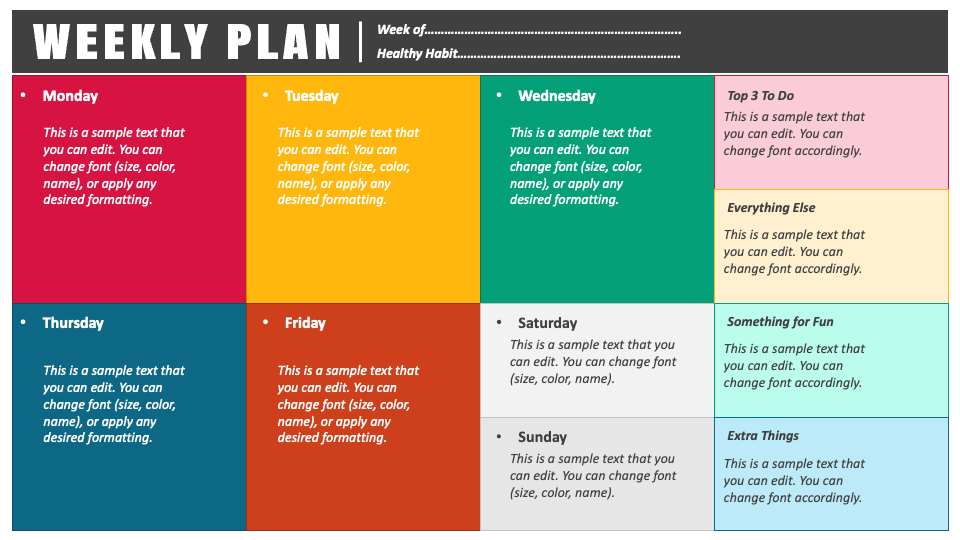 Weekly Planner PowerPoint and Google Slides Template - PPT Slides