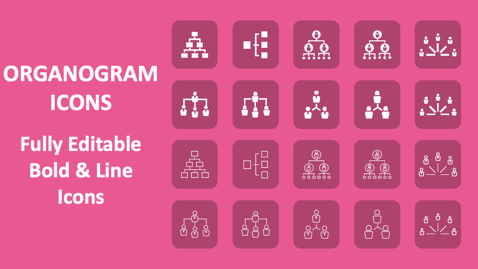 Organogram Icons for PowerPoint and Google Slides - PPT Slides