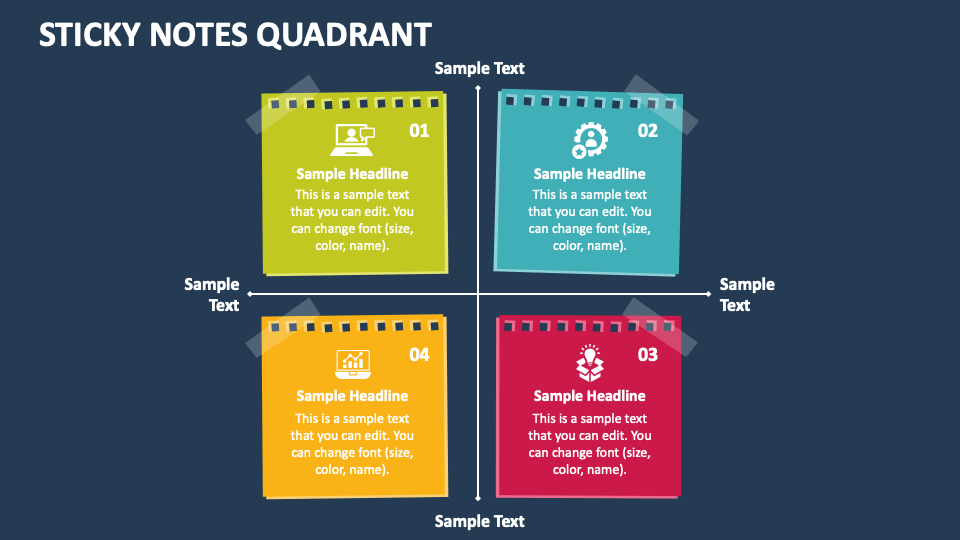 Sticky Notes Quadrant PowerPoint Presentation Slides - PPT Template
