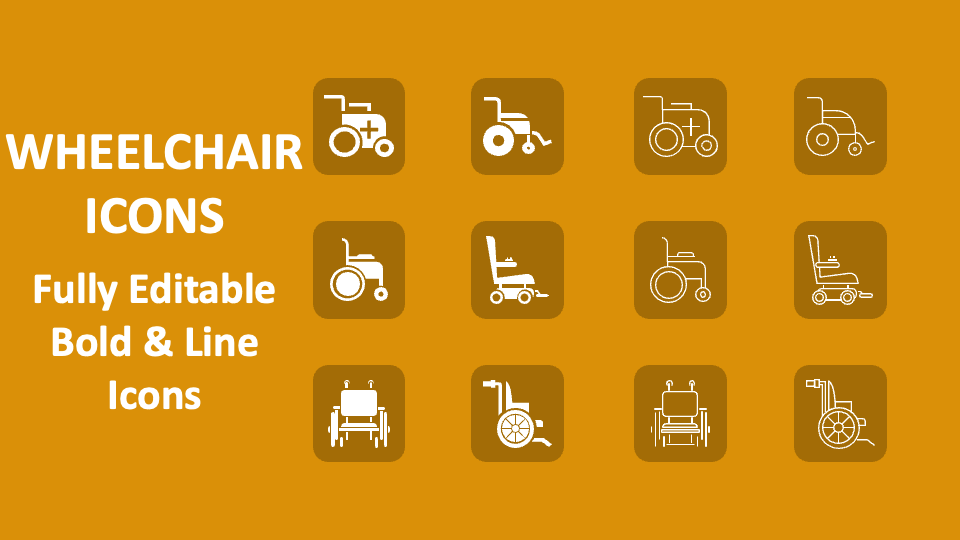 Wheelchair Icons for PowerPoint and Google Slides - PPT Slides
