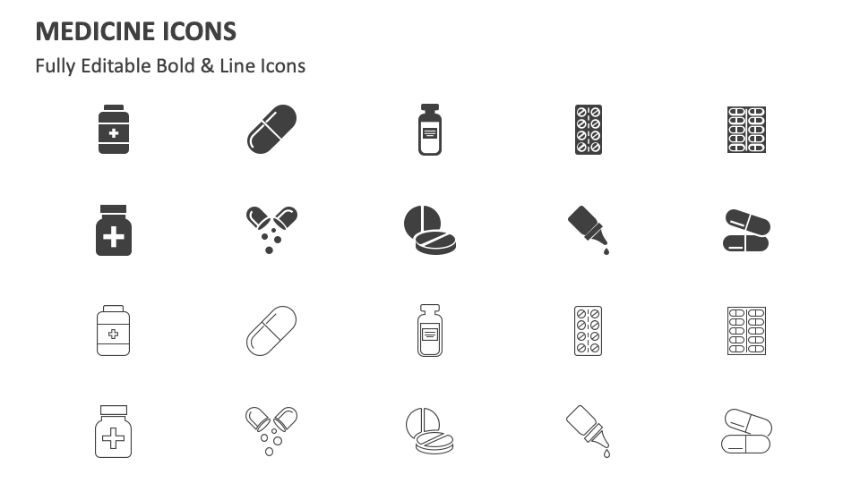 Medicine Icons for PowerPoint and Google Slides - PPT Slides