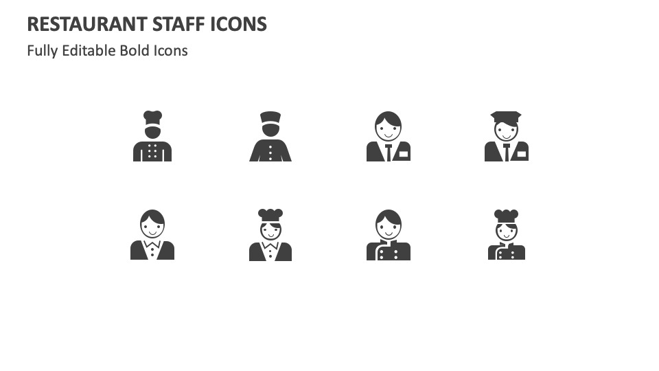 Restaurant Staff Icons for PowerPoint and Google Slides - PPT Slides