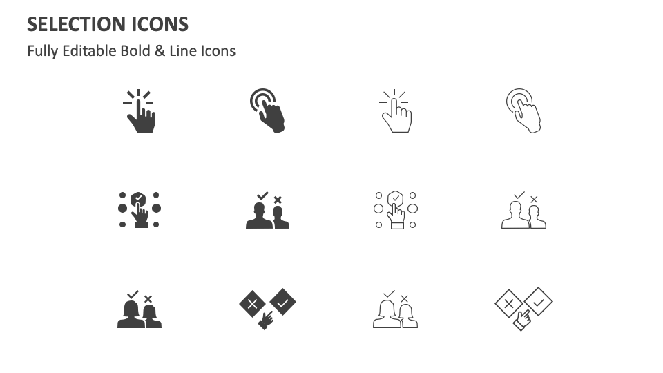Selection Icons for PowerPoint and Google Slides - PPT Slides