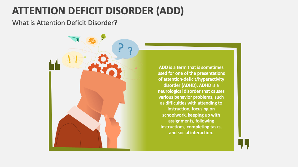 Attention Deficit Disorder (ADD) PowerPoint and Google Slides Template - PPT Slides