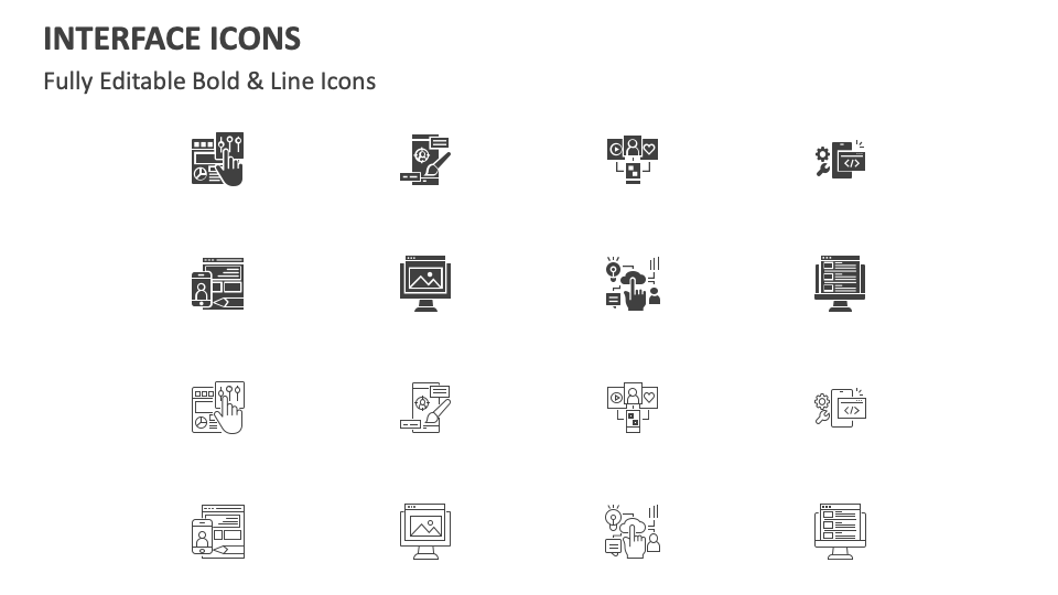 Interface Icons for PowerPoint and Google Slides - PPT Slides