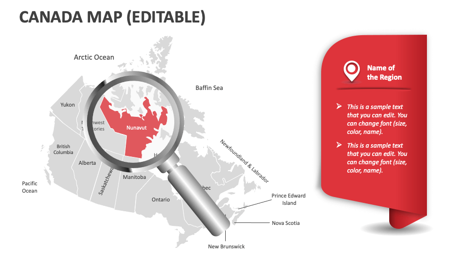Canada Map PowerPoint Presentation Slides - PPT Template