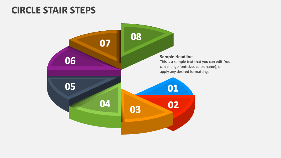 Circle Stair Steps PowerPoint and Google Slides Template - PPT Slides