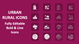 Urban Rural Icons for PowerPoint and Google Slides - PPT Slides