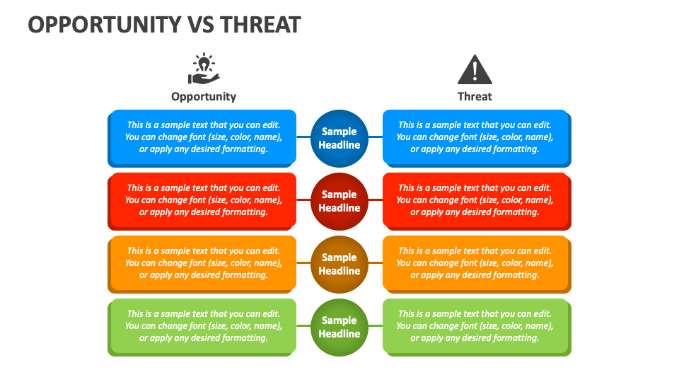 Opportunity Vs Threat PowerPoint and Google Slides Template - PPT Slides