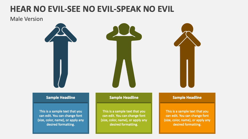 Hear No Evil-See No Evil-Speak No Evil PowerPoint and Google Slides ...