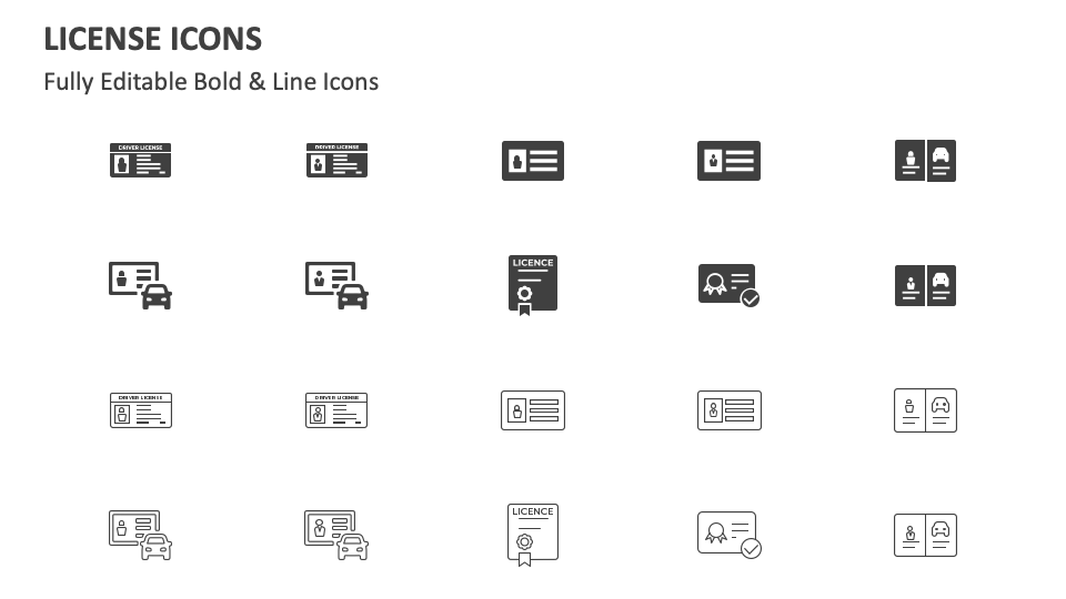 License Icons for PowerPoint and Google Slides - PPT Slides