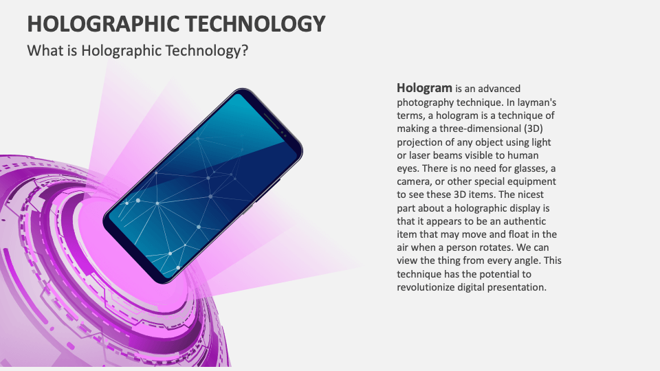 Holographic Technology PowerPoint and Google Slides Template - PPT Slides
