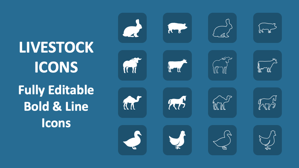 Livestock Icons for PowerPoint and Google Slides - PPT Slides