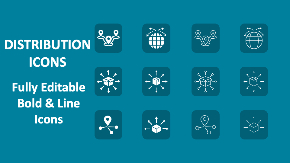 Distribution Icons for PowerPoint and Google Slides - PPT Slides