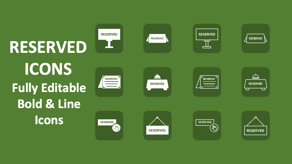 Reserved Icons for PowerPoint and Google Slides - PPT Slides
