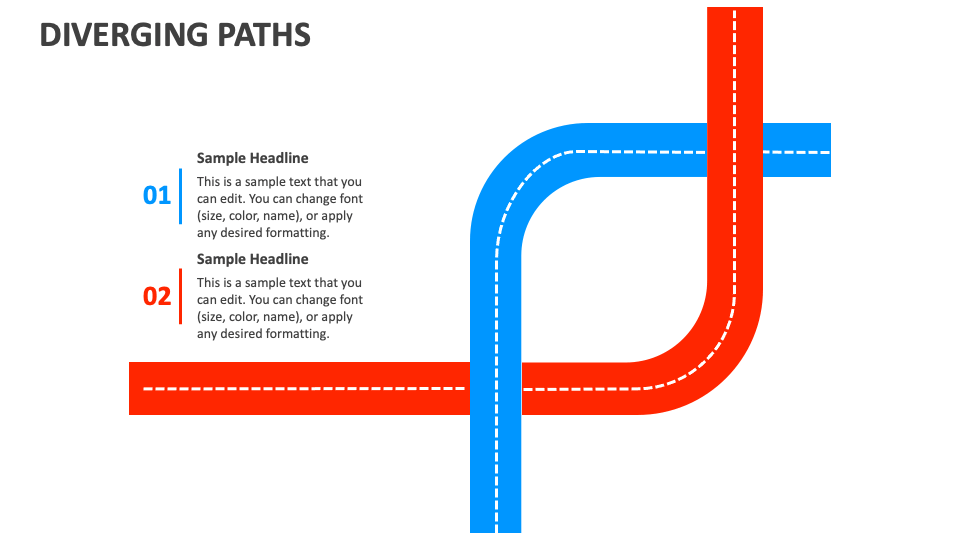 Diverging Paths PowerPoint and Google Slides Template - PPT Slides