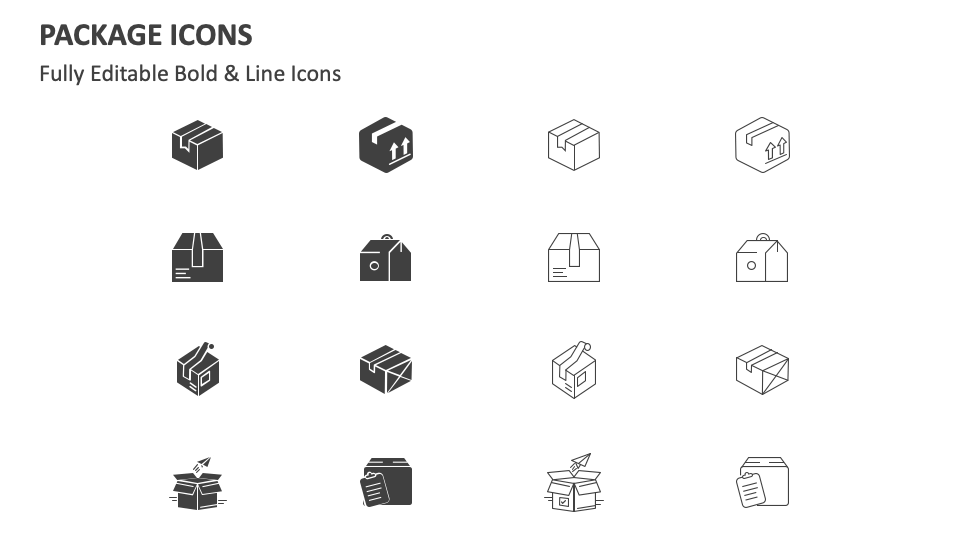 Package Icons for PowerPoint and Google Slides - PPT Slides