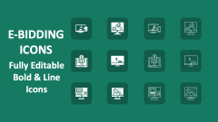 E-Bidding Icons for PowerPoint and Google Slides - PPT Slides