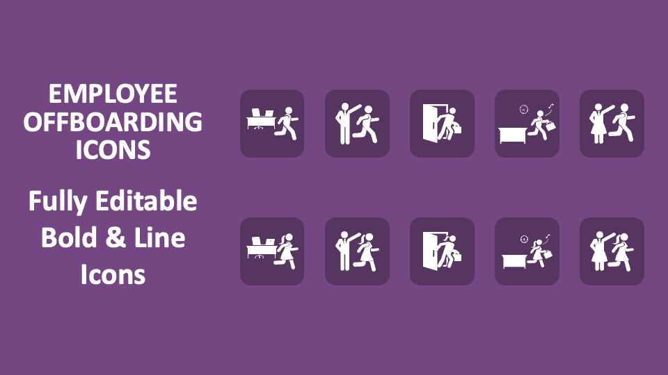 Employee Offboarding Icons for PowerPoint and Google Slides - PPT Slides