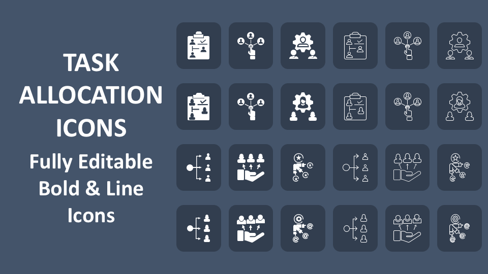 Task Allocation Icons PowerPoint Presentation Slides - PPT Template