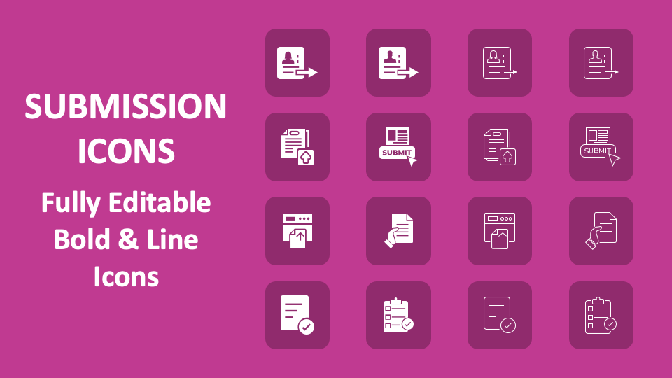 Submission Icons for PowerPoint and Google Slides - PPT Slides