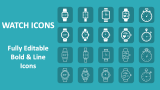 Watch Icons for PowerPoint and Google Slides - PPT Slides