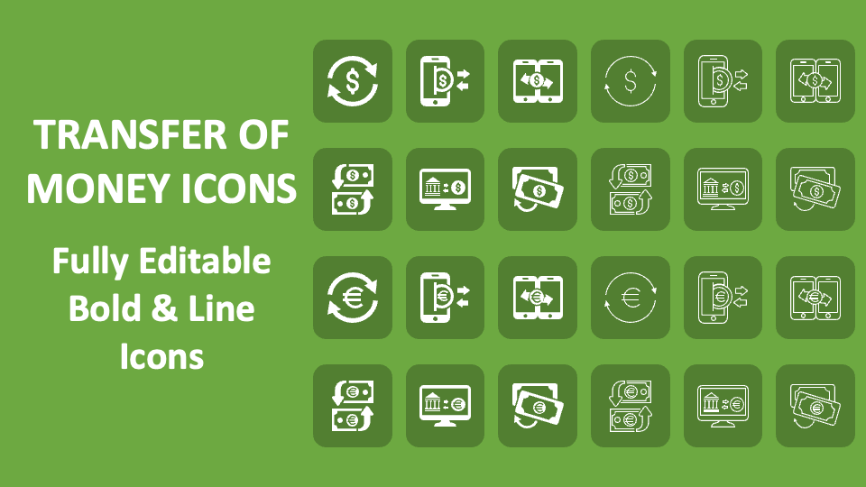 Transfer of Money Icons for PowerPoint and Google Slides - PPT Slides