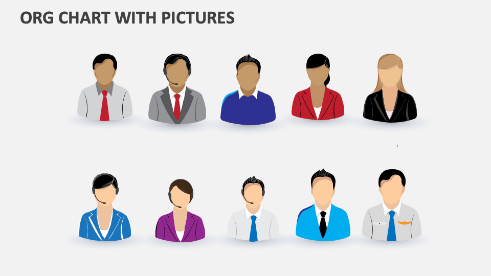 Org Chart with Pictures Template for PowerPoint and Google Slides - PPT ...