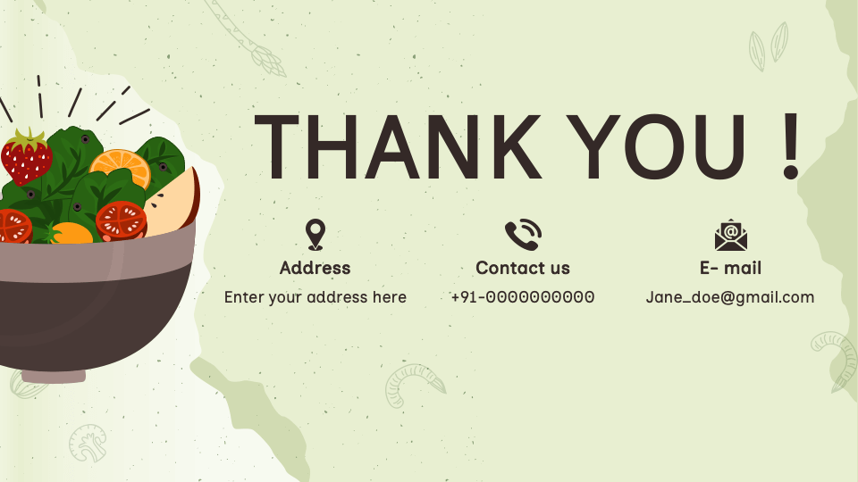 Free Healthy Food Presentation Theme for Google Slides and PowerPoint